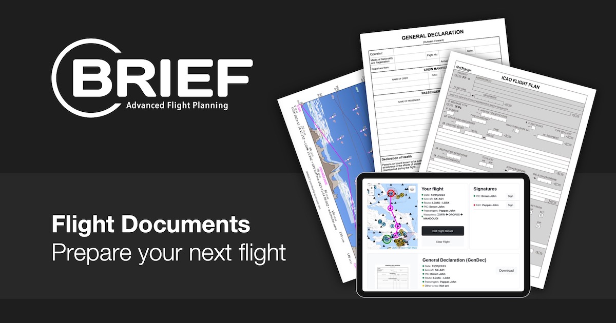 Prepare your next Flight - BRIEF by AviTracer.com